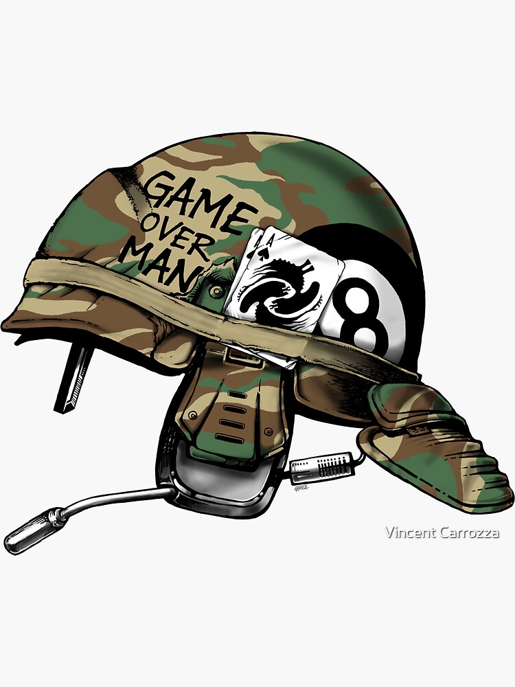 "Game Over, Man!" Sticker for Sale by 6amCrisis | Redbubble