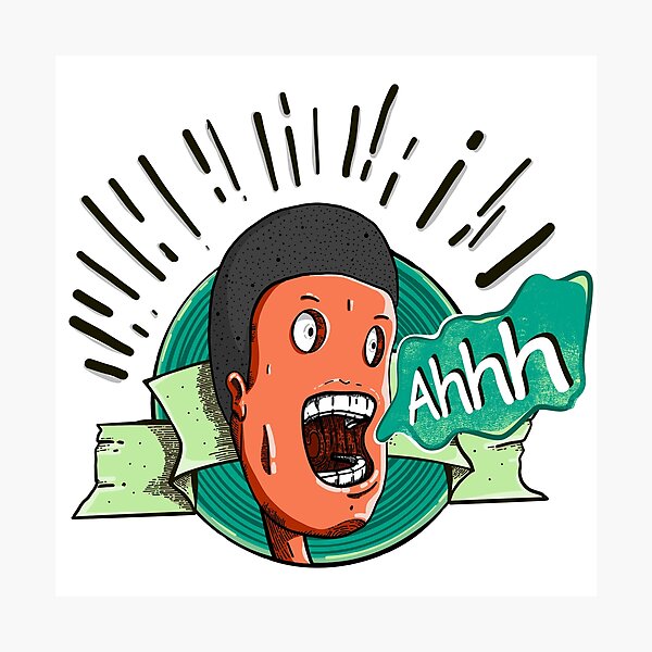 "Scream cartoon" Photographic Print by Ariel-B | Redbubble