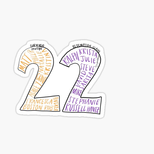 "Survivor 22" Sticker by kaliburke | Redbubble