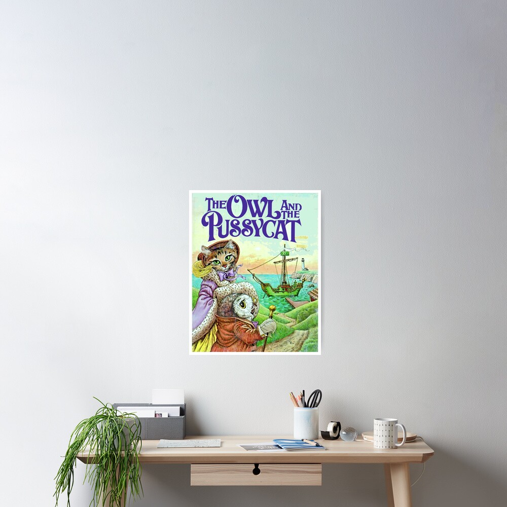 "OWL and the PUSSYCAT : Vintage Nursery Rhyme Advertising Print" Poster ...