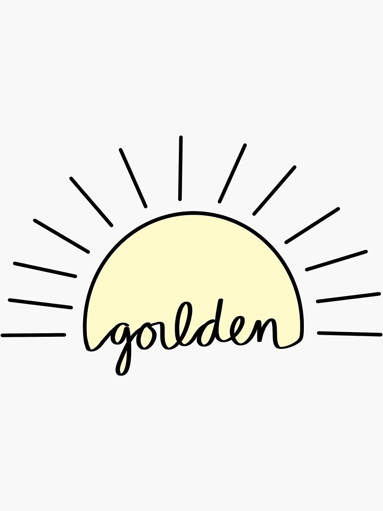 "Golden Sun" Sticker for Sale by alysanowak | Redbubble