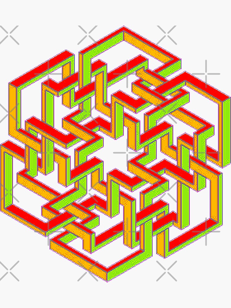 "Star Cube Twist Ouroboros Broken Alternative" Sticker for Sale by ...