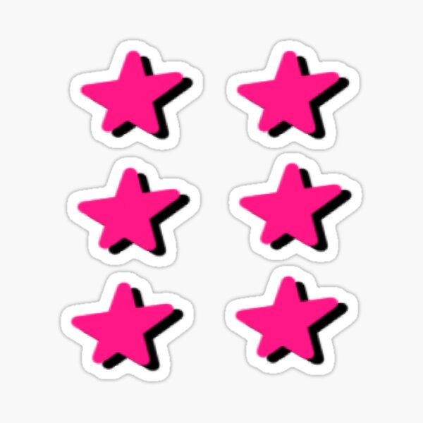 "Pink Star Sticker Pack" Sticker for Sale by CnPstickers | Redbubble