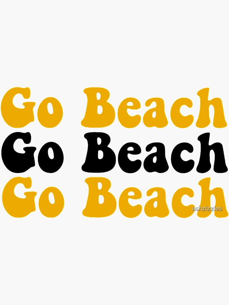 "Go Beach CSULB Sticker" Sticker for Sale by ashzizzles | Redbubble