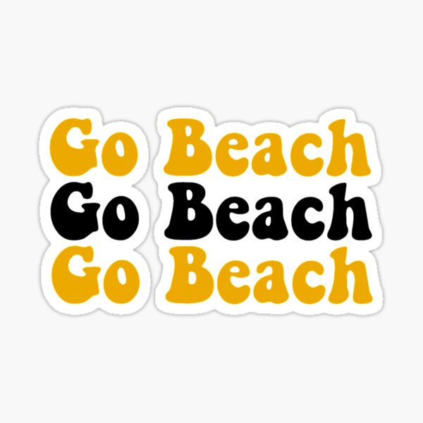 "Go Beach CSULB Sticker" Sticker for Sale by ashzizzles | Redbubble
