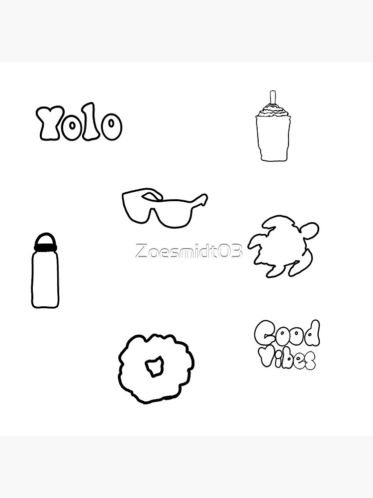 "White sticker pack " Art Print for Sale by Zoesmidt03 | Redbubble