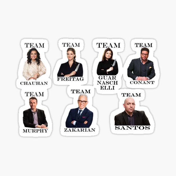 "Chopped Judges Sticker Pack" Sticker for Sale by Haley Scott | Redbubble