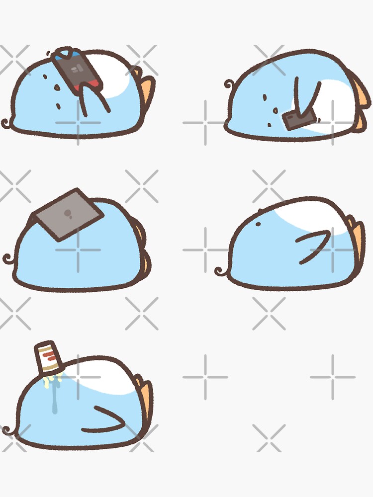 "Bored Penguin Set" Sticker by hellomeloons | Redbubble