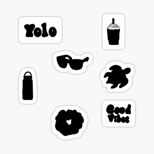 "Black sticker pack " Sticker by Zoesmidt03 | Redbubble