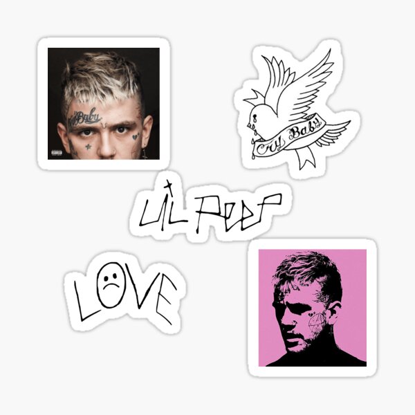 "lil peep sticker pack" Sticker for Sale by niveacintra | Redbubble