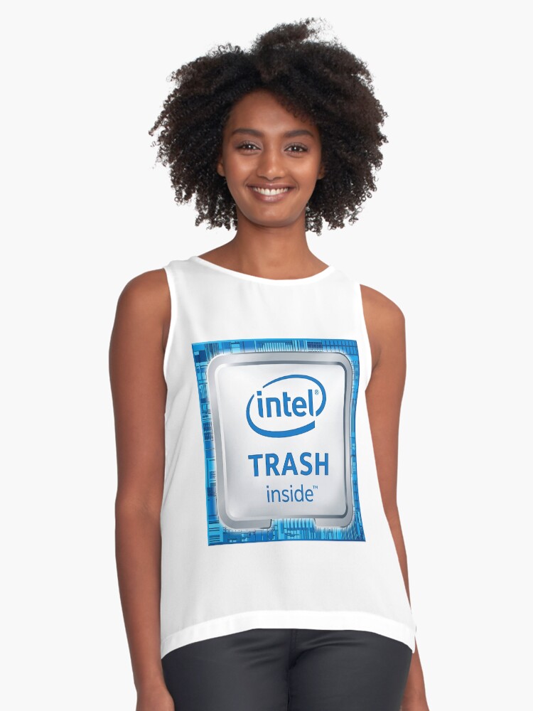 "Intel Trash Inside" Sticker for Sale by Dylan McDonald | Redbubble