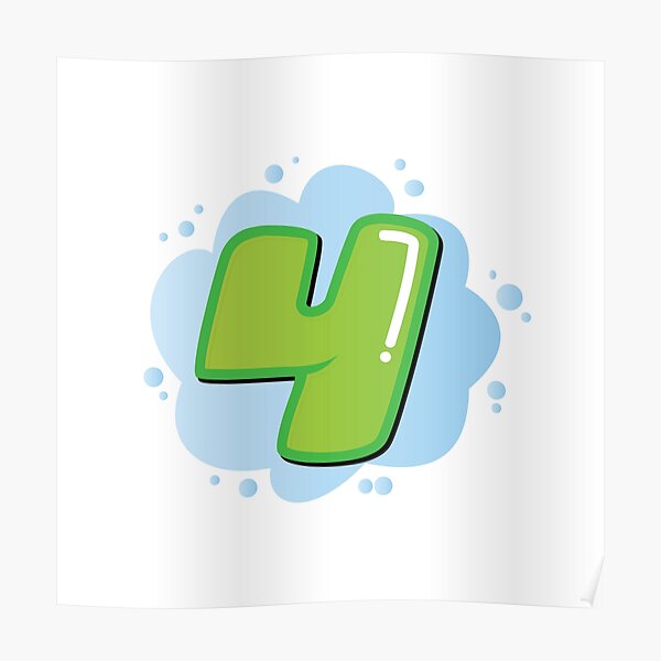 " colorful numbers background number 4" Poster by adee1122 | Redbubble