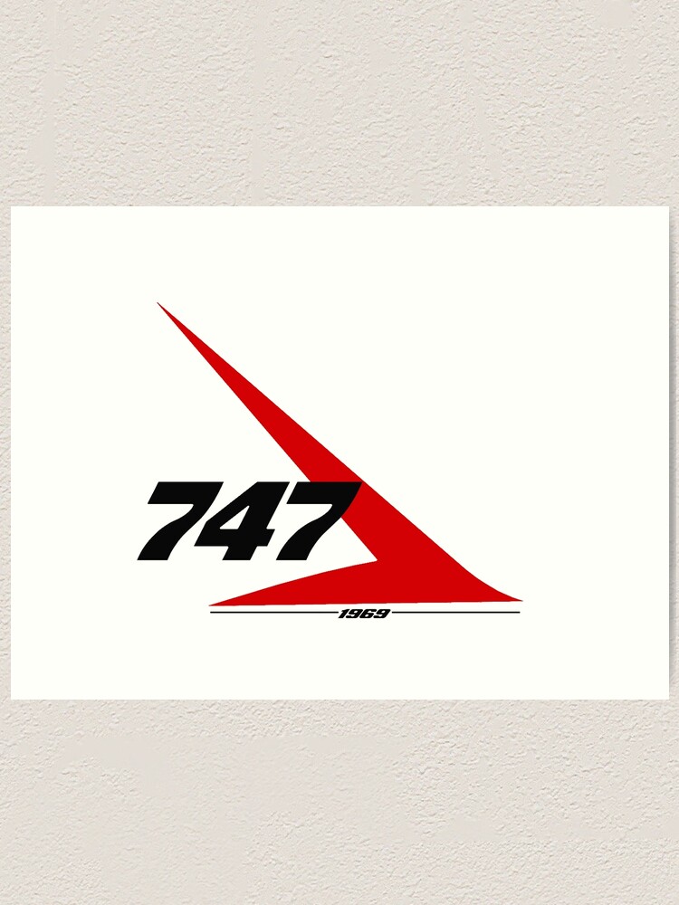 "747 classic logo" Art Print by Greenbeandesign | Redbubble