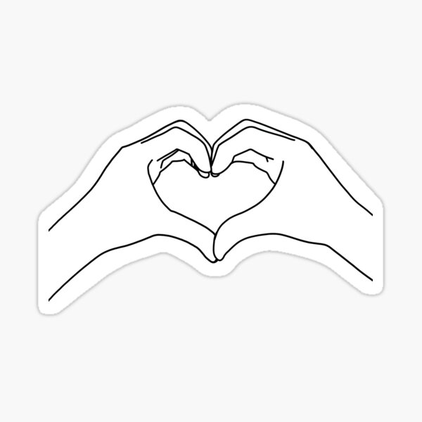 "Heart hands" Sticker by Alycialackey | Redbubble