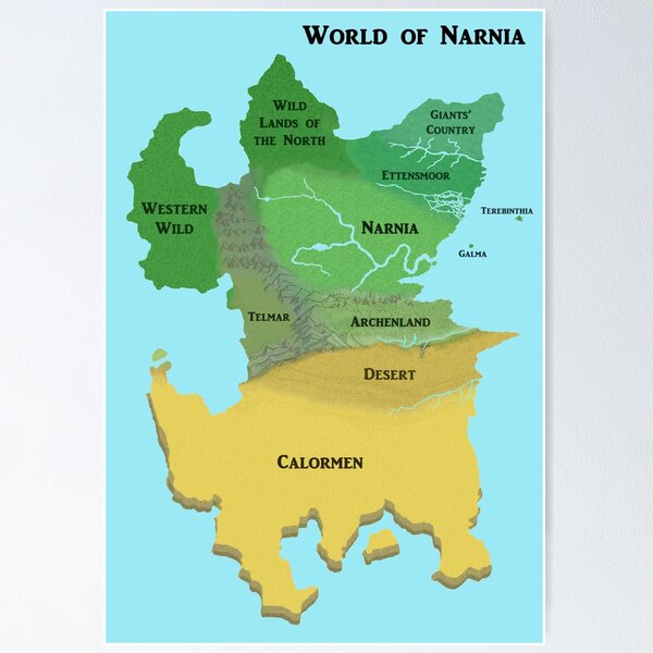 "Narnia Map (Basic)" Poster for Sale by HometownSciFi | Redbubble