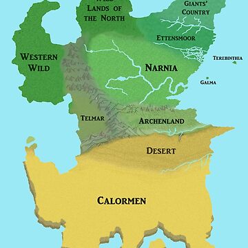 "Narnia Map (Basic)" Poster for Sale by HometownSciFi | Redbubble