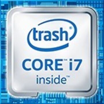 "Trash (Intel) Inside (Accurate Size) – Core i7" Sticker for Sale by ...