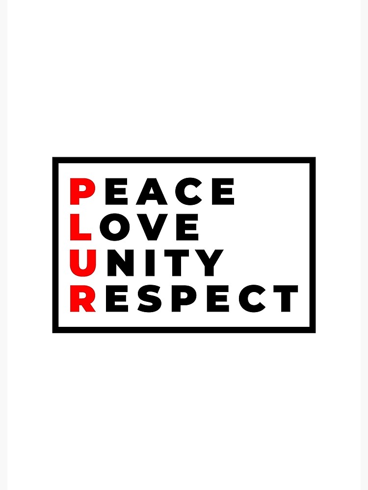 "PLUR" Poster by blazikin | Redbubble