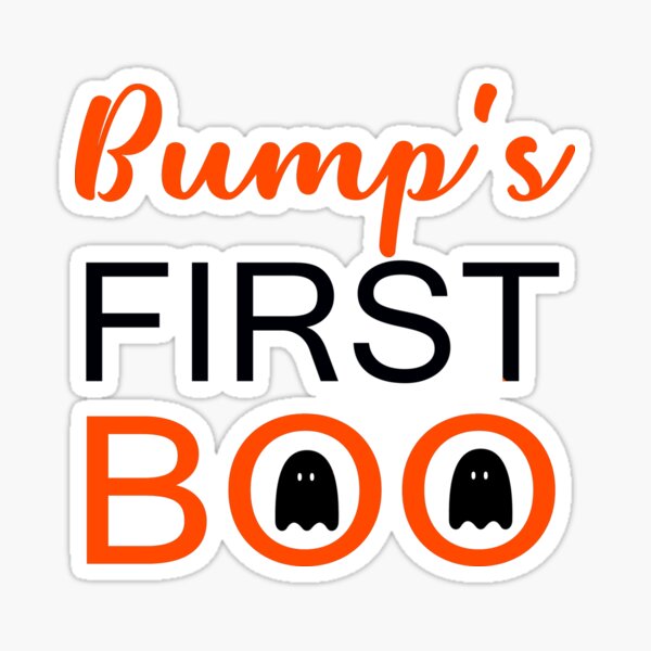 "Bump's First Boo- Halloween Pregnancy Announcement" Sticker by ...