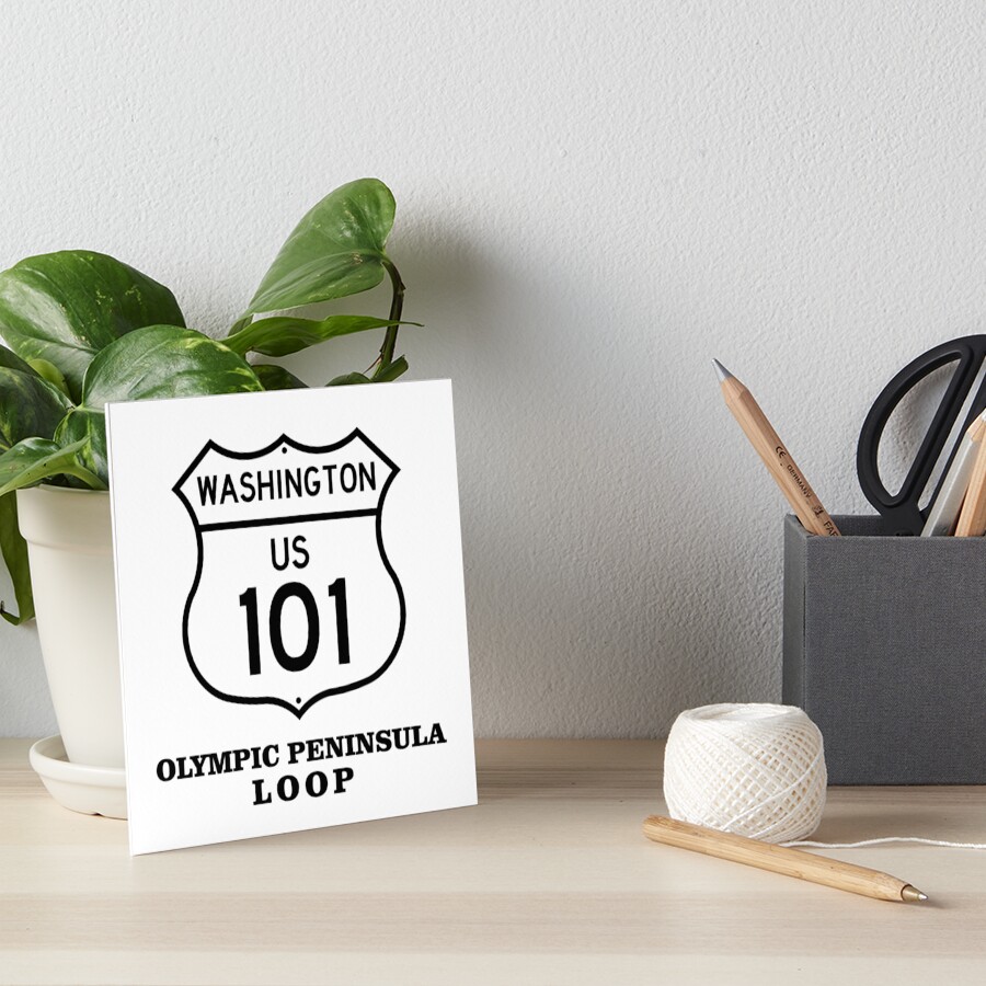 "Washington, Highway 101, Olympic Peninsula Loop. USA" Art Board Print ...