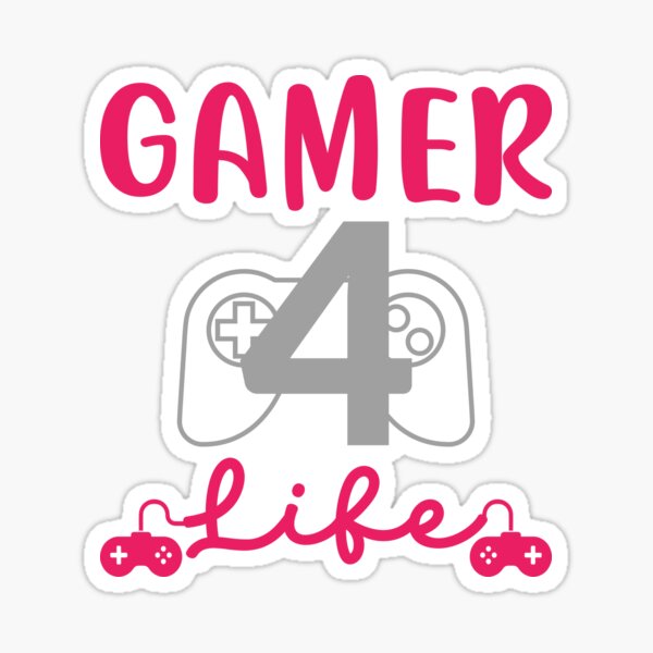 "Gamer 4 Life" Sticker by Rebrose | Redbubble
