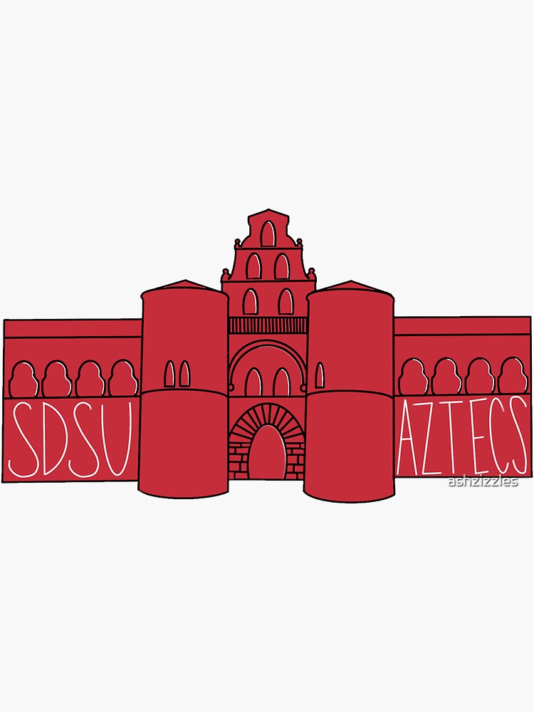 "SDSU Hepner Hall Sticker" Sticker for Sale by ashzizzles | Redbubble