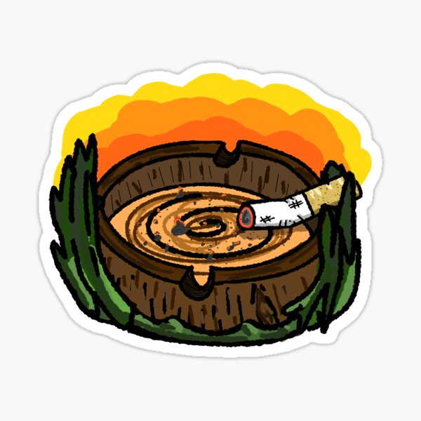 "ashtray personality" Sticker by alcartee | Redbubble
