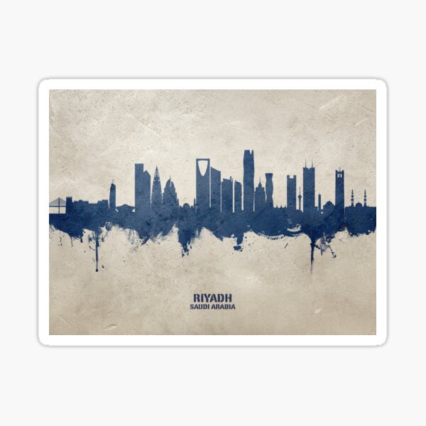 "Riyadh Saudi Arabia Skyline" Sticker for Sale by Michael Tompsett ...