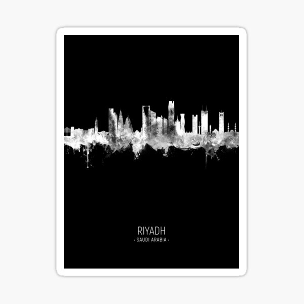 "Riyadh Saudi Arabia Skyline" Sticker for Sale by Michael Tompsett ...