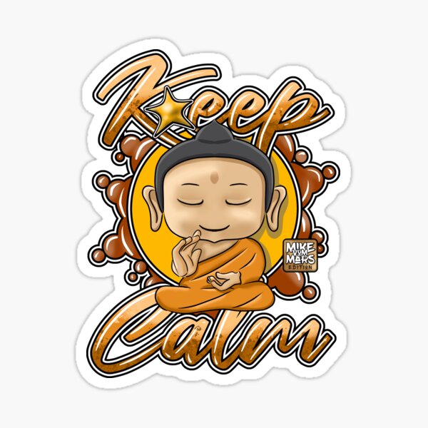 Little Buddha Cartoon Stickers | Redbubble