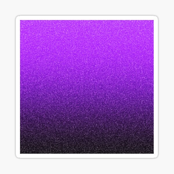 "Violet To Black Gradient Glitter Design" Sticker for Sale by ...