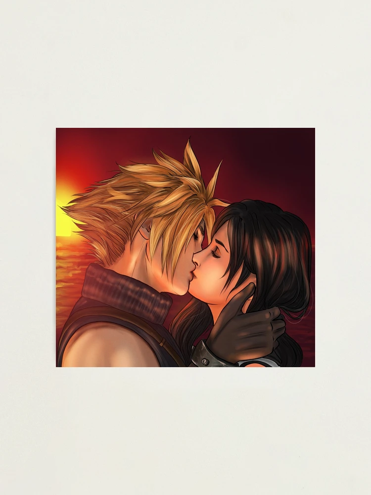 Final Fantasy Cloud And Tifa Kiss