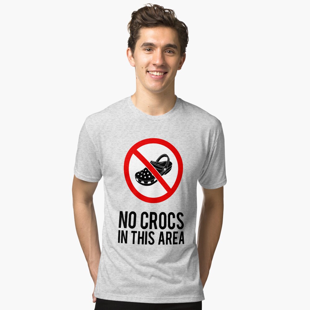 "NO CROCS V.1" Sticker for Sale by Madkristin | Redbubble