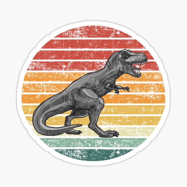 "Retro T rex dinosaur Vintage " Sticker by OneTimeEngineer | Redbubble