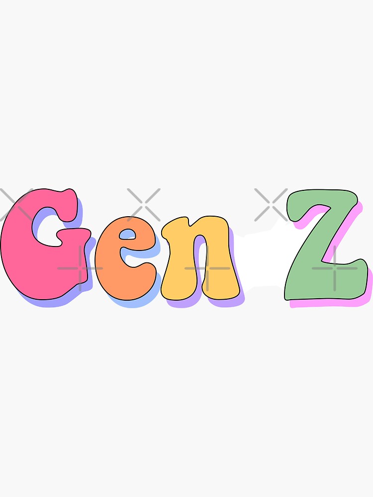 "Gen Z" Sticker for Sale by Carocker | Redbubble