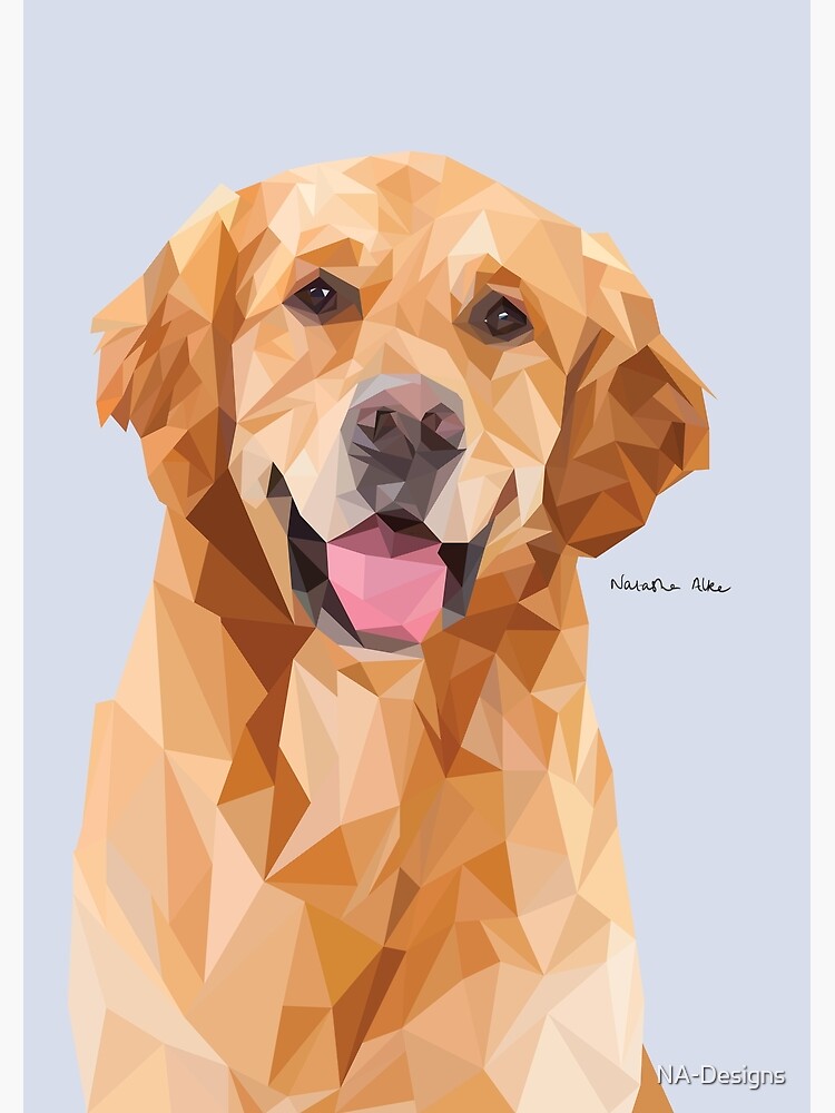 "Golden retriever" Poster for Sale by NA-Designs | Redbubble