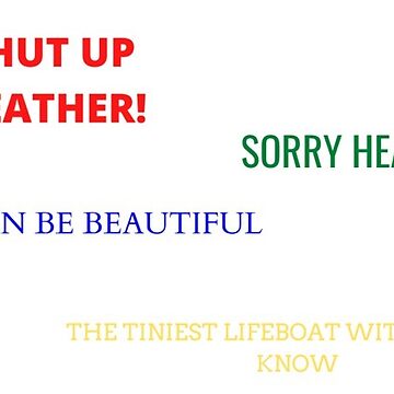 "Heathers quote sticker pack" Sticker for Sale by zoealyce | Redbubble