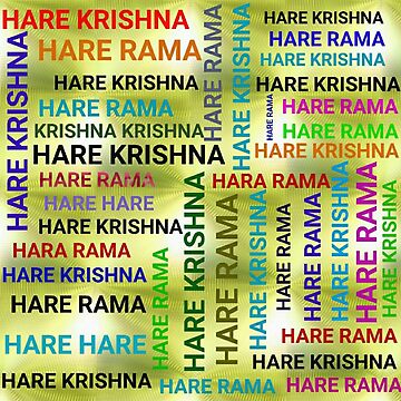 "Beautiful Hare Rama Hare Krishna text Maha mantra " Art Print for Sale ...