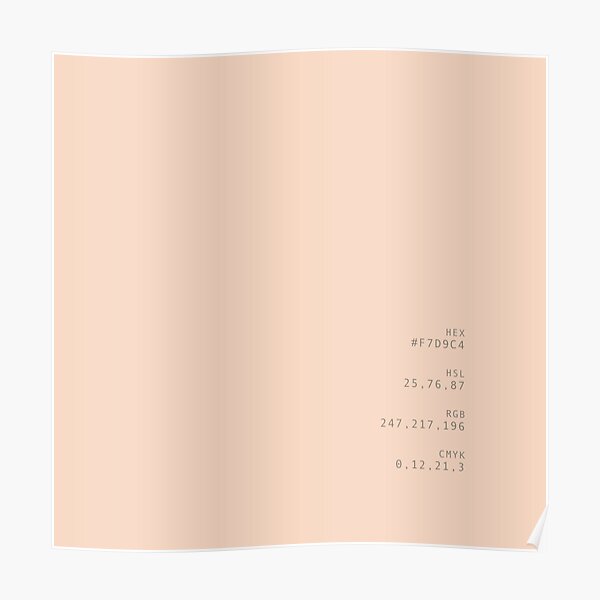 "Unbleached Silk Color Code" Poster by wannasaysth | Redbubble