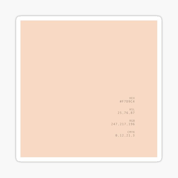 "Unbleached Silk Color Code" Sticker for Sale by wannasaysth | Redbubble