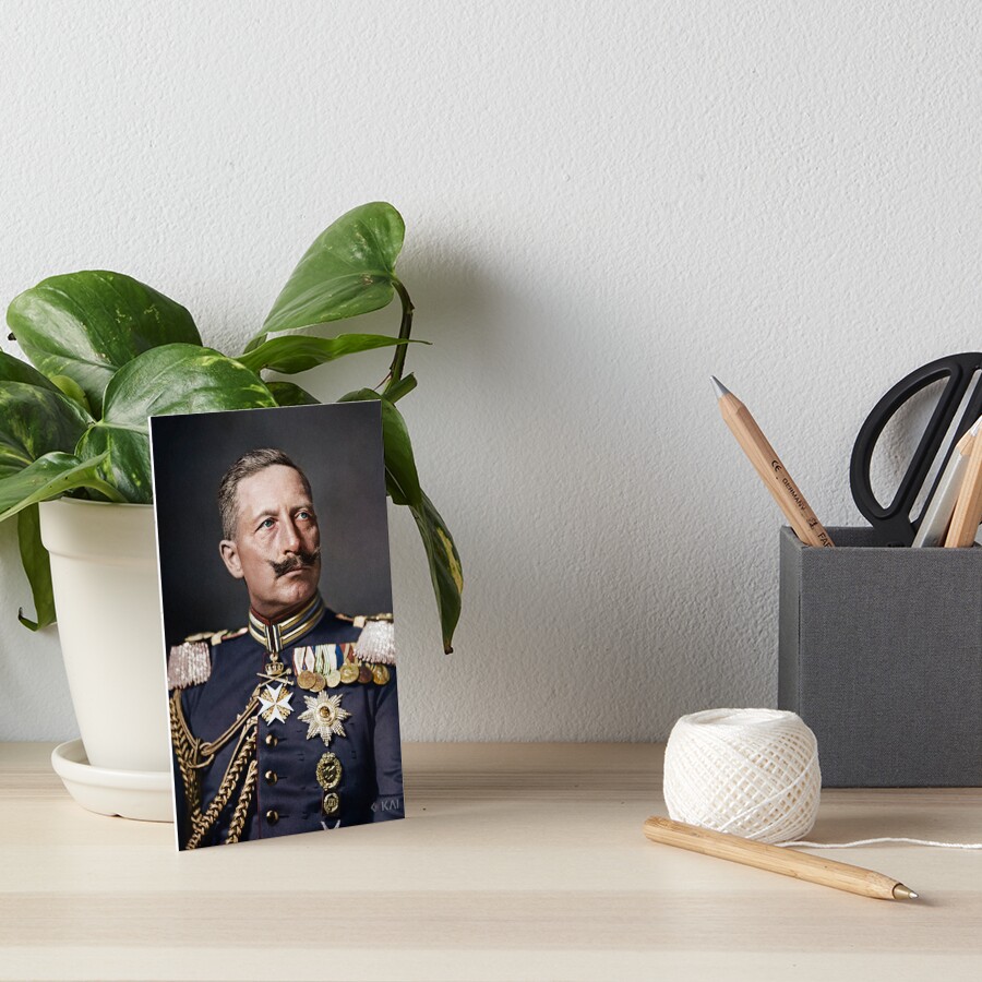 "Kaiser Wilhelm II, 1908 colorized" Art Board Print by KAI-Studio ...
