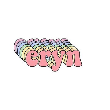 "eryn name sticker" Sticker for Sale by youtubemugs | Redbubble