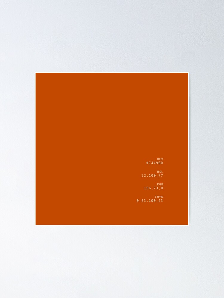 "Mahogany Color Code" Poster for Sale by wannasaysth | Redbubble