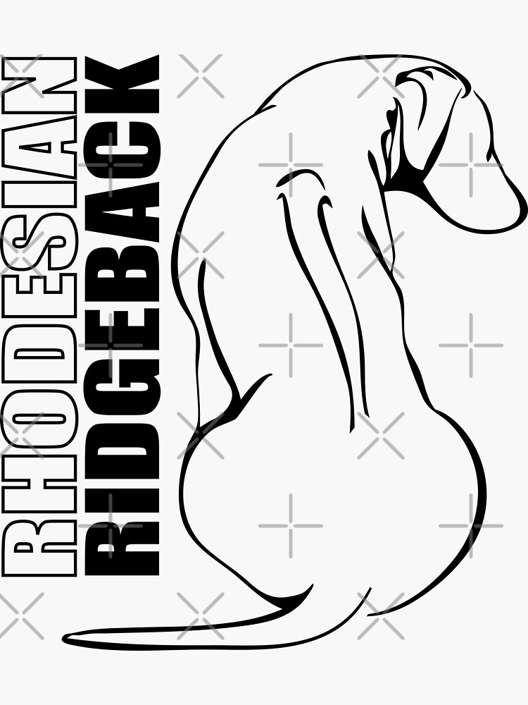 "RHODESIAN RIDGEBACK - outline" Sticker for Sale by dogarts | Redbubble