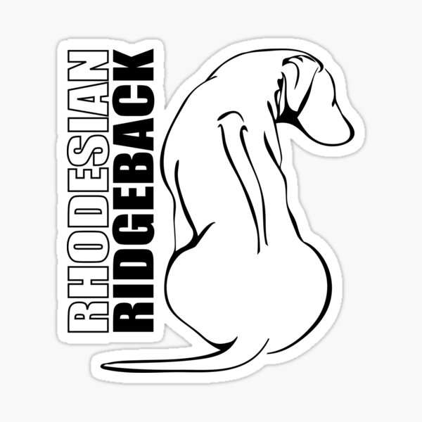 "RHODESIAN RIDGEBACK - outline" Sticker for Sale by dogarts | Redbubble