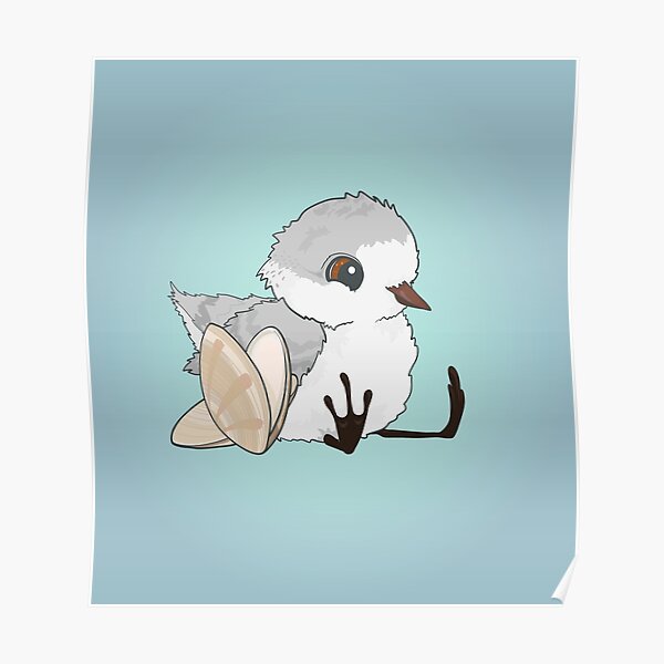 "Piper - Baby Sandpiper with Shells" Poster for Sale by Inklingsofgrace ...