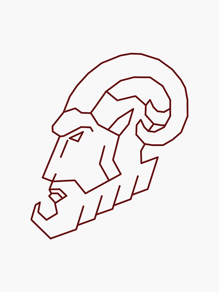 "Satyr Design Official Logo - Red" Sticker by SatyrDesign | Redbubble