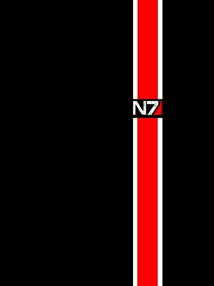 "mass effect n7,red" T-shirt for Sale by JuliaTheThird | Redbubble ...