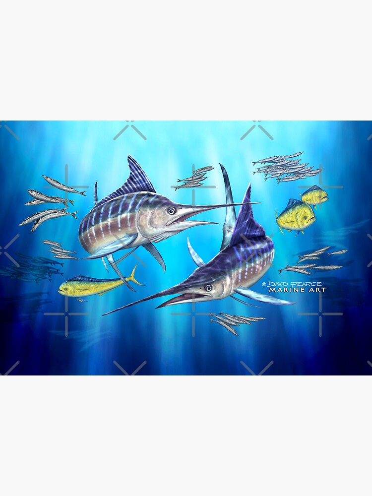"Striped Marlin, Mahi Mahi, face mask" Sticker for Sale by barradingo ...