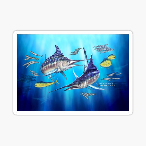 "Striped Marlin, Mahi Mahi, face mask" Sticker for Sale by barradingo ...